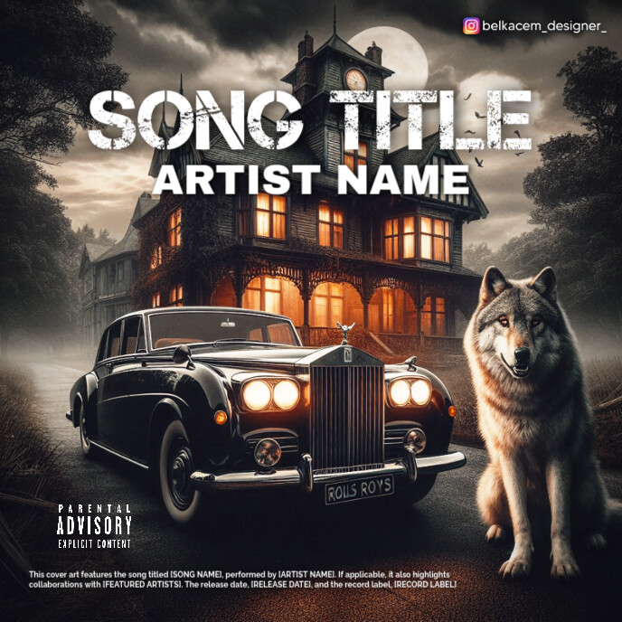 wolf Album cover art Template | PosterMyWall