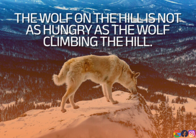 WOLF AND HILL QUOTE TEMPLATE | PosterMyWall
