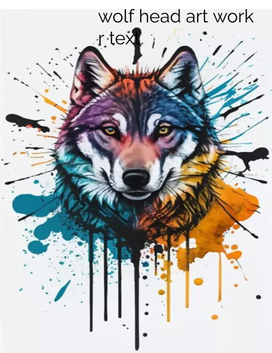 Wolf head artwork Template | PosterMyWall