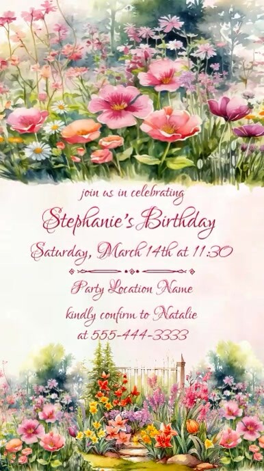 Woman's Birthday Party Invitation Template | PosterMyWall