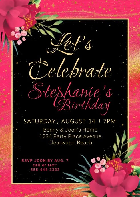 Woman's Birthday Party Invitation Template | PosterMyWall