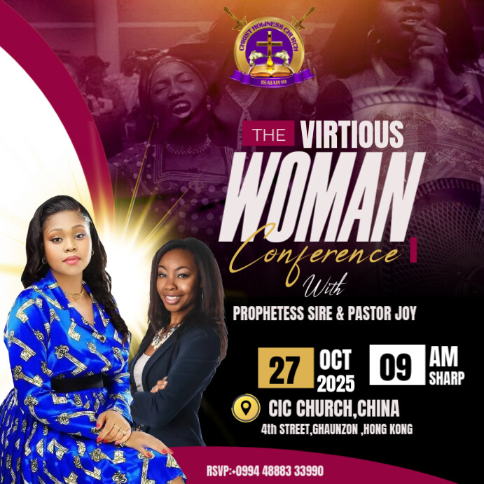 WOMAN'S CONFERENCE FLYER Template | PosterMyWall