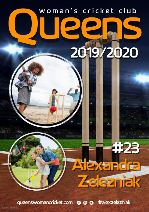 Copy of Woman's Cricket Team Poster | PosterMyWall