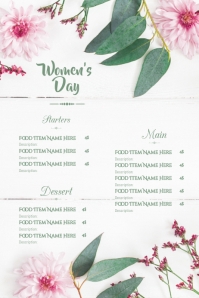 Women's Day Menu Card Template | PosterMyWall