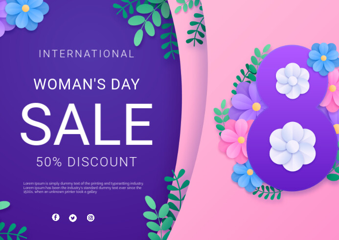 Copy of Woman's day postcard | PosterMyWall