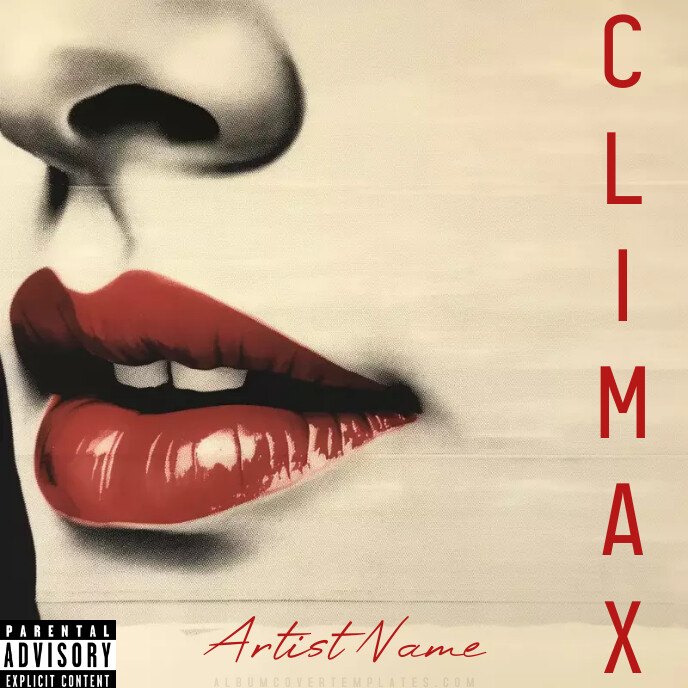 woman's lips album cover template design (1) | PosterMyWall