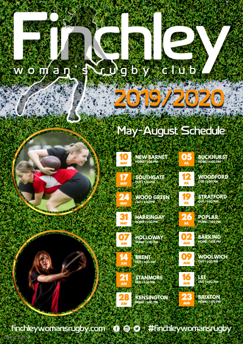 Woman's Rugby Team Poster Template | PosterMyWall