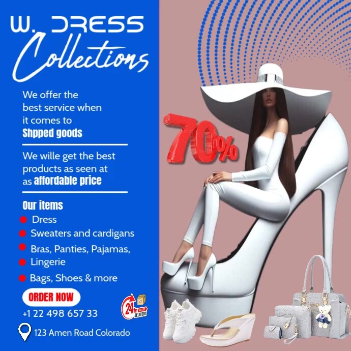woman collections shop flyer template templaat | PosterMyWall