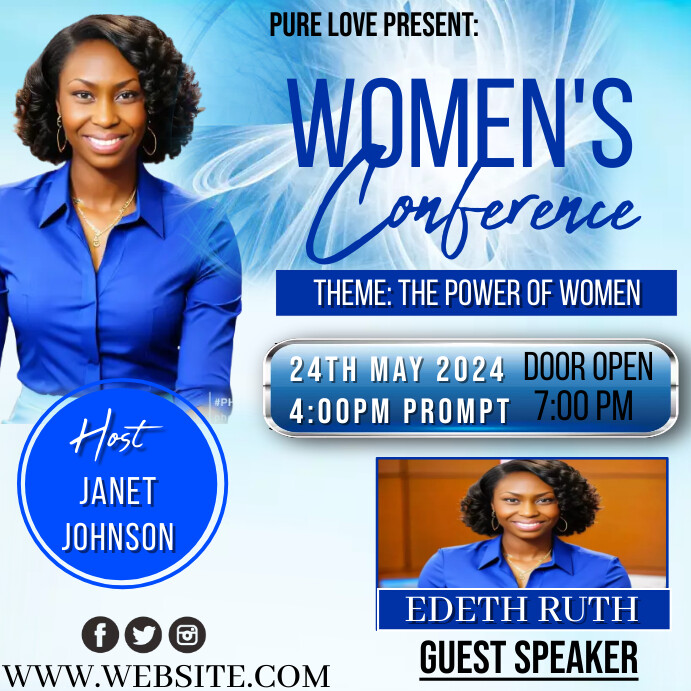 woman conference ladies conference Template | PosterMyWall