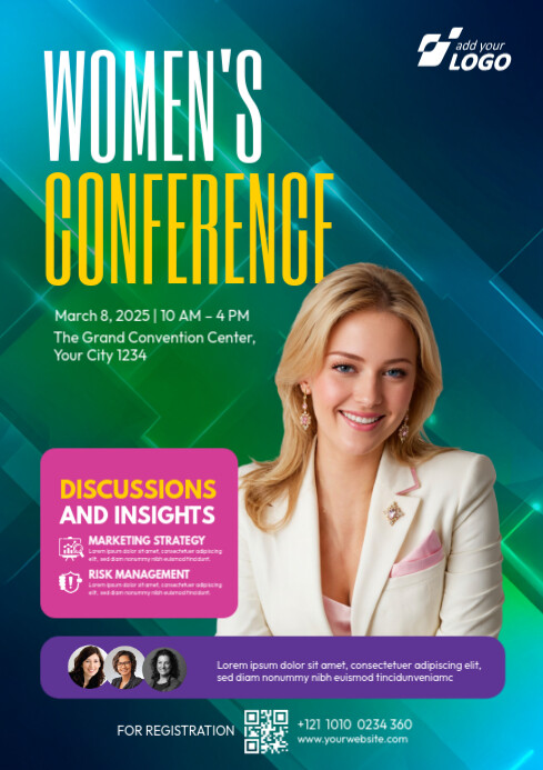 Copy of Woman Conference Leaflet Poster | PosterMyWall