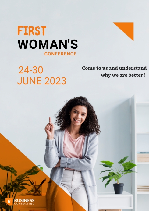WOMAN CONFERENCE TEMPLATE | PosterMyWall