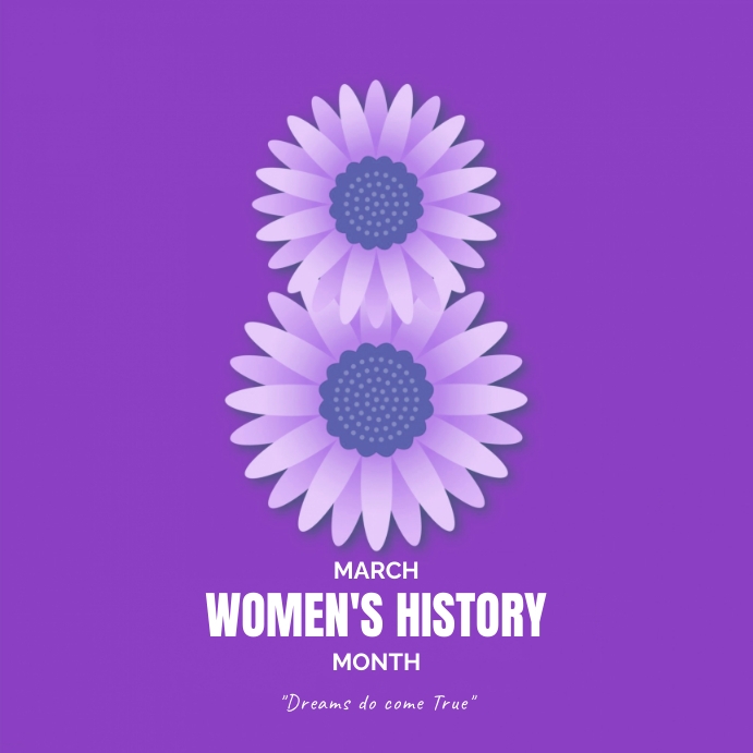 Plantilla de Del Mes de La Historia de La Mujer | PosterMyWall