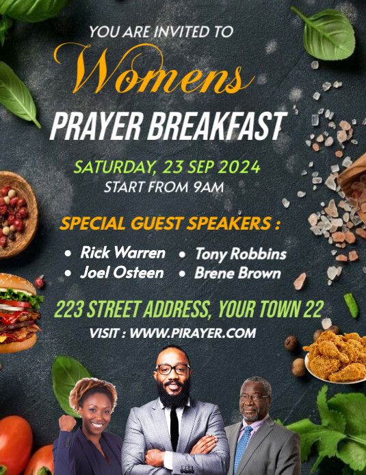 Copy of Woman prayer breakfast flyer | PosterMyWall