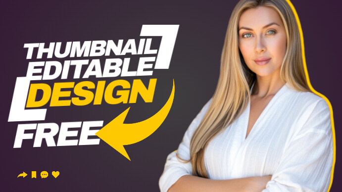 Copy of woman Thumbnail editable design | PosterMyWall