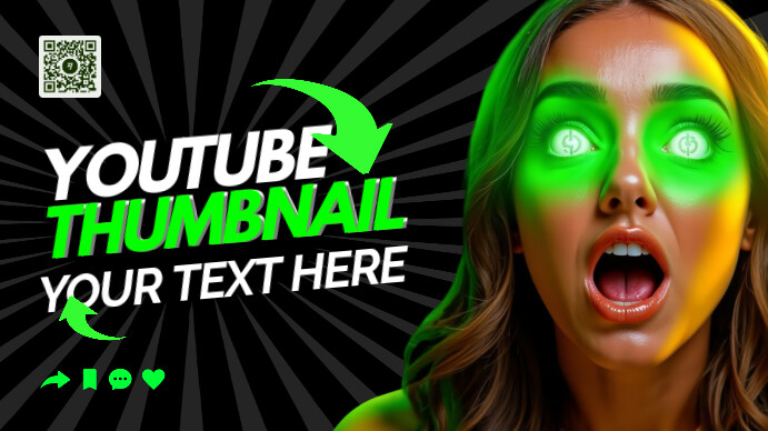 woman thumbnail youtube channel cover Template | PosterMyWall