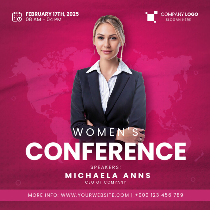 Women's Business Conference Event Poster Flyer Template | PosterMyWall