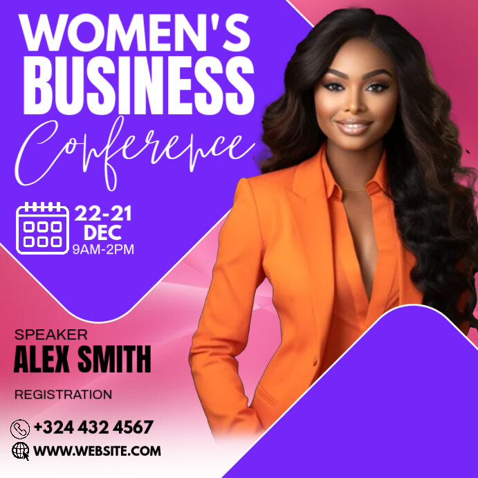Women's Conference Template | PosterMyWall