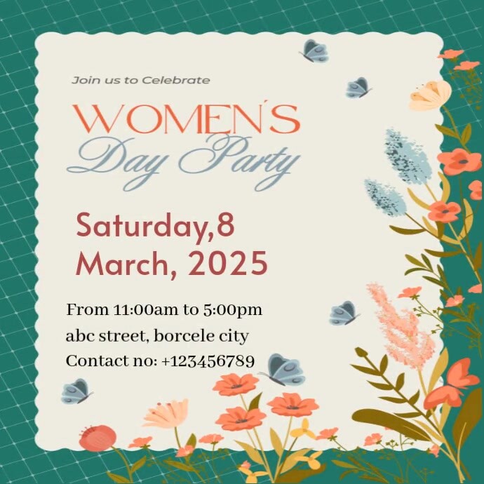 Women's day party Template | PosterMyWall