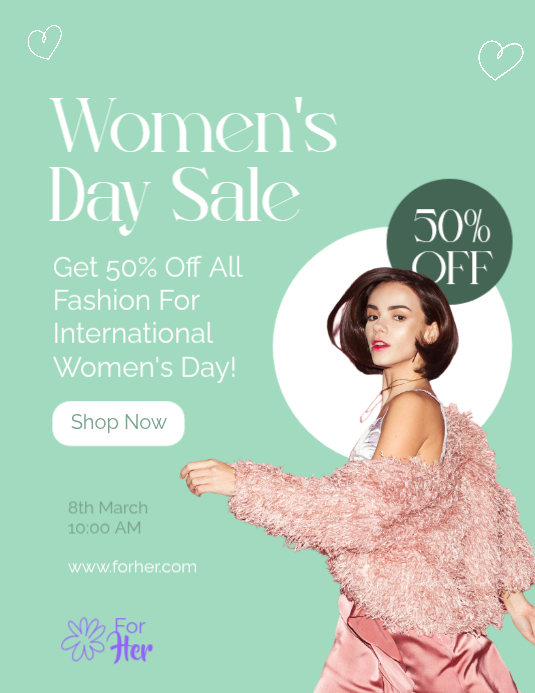 Women's Day Sale Flyer Template | PosterMyWall