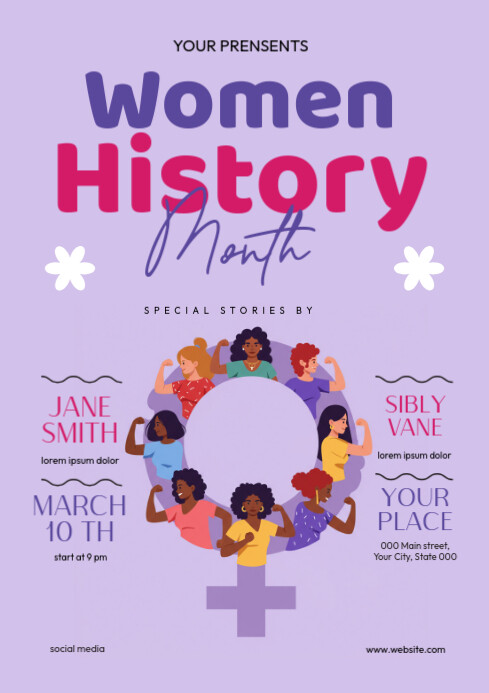 Women's History Month Flyer Template | PosterMyWall