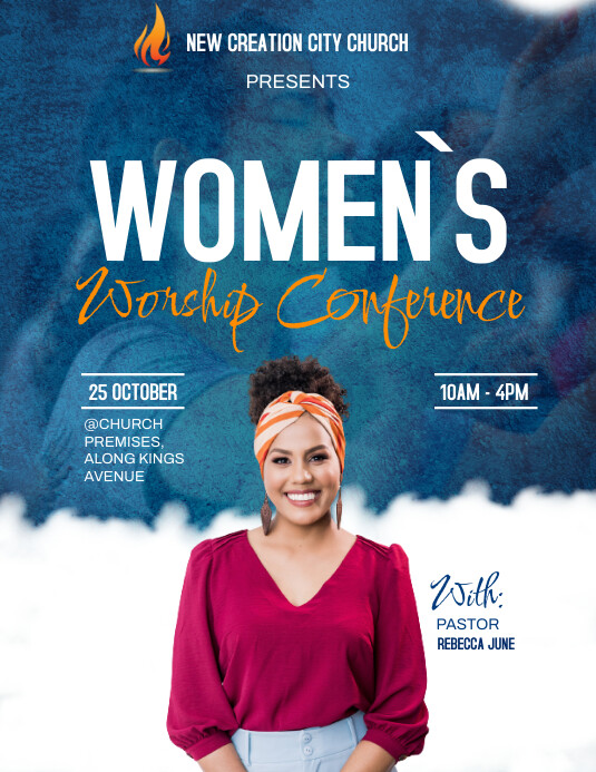 WOMEN`S WORSHIP CONFERENCE POSTER Template | PosterMyWall