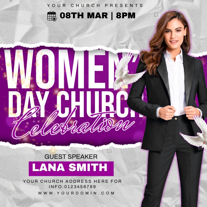 Women’s day church flyer Template | PosterMyWall