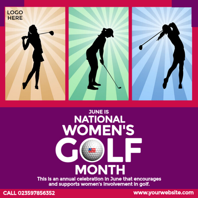 Women’s Golf Month Template | PosterMyWall