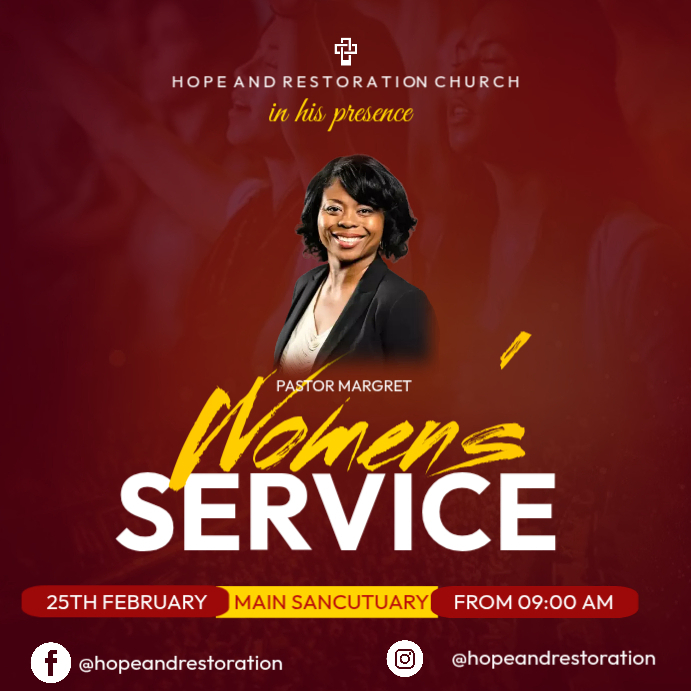 Women’s service Template | PosterMyWall