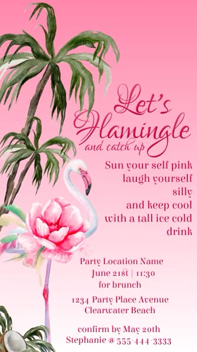 Copy of Women's "Let's Flamingle" Summer Get Together | PosterMyWall