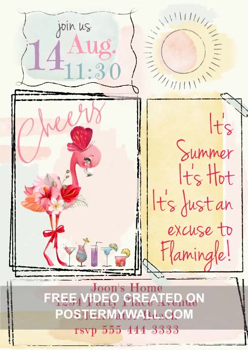 Women's "Let's Flamingle" Summer Get Together Template | PosterMyWall