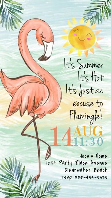 Women's "Let's Flamingle" Summer Get Together Template | PosterMyWall
