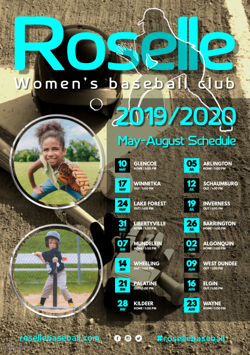 Women's Baseball Team Poster Template | PosterMyWall