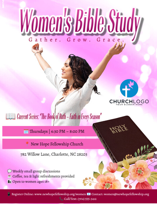 Women's Bible Study Event Ad Template | PosterMyWall