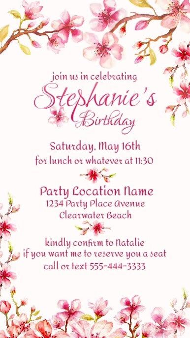 Women's Birthday Invitation Template | PosterMyWall