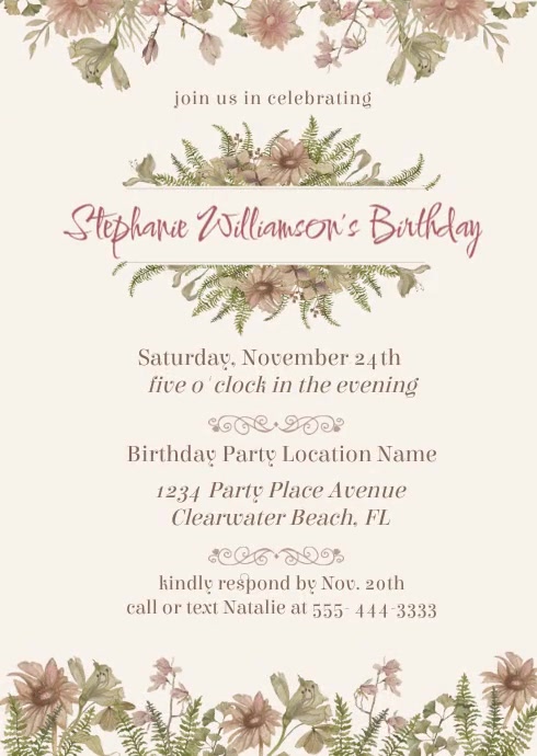 Women's Birthday Invitation Template | PosterMyWall