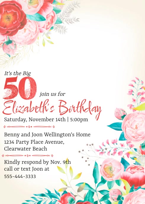 Women's Birthday Party Invitation Template | PosterMyWall