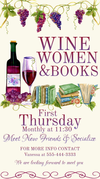 Women's Book Club Template | PosterMyWall