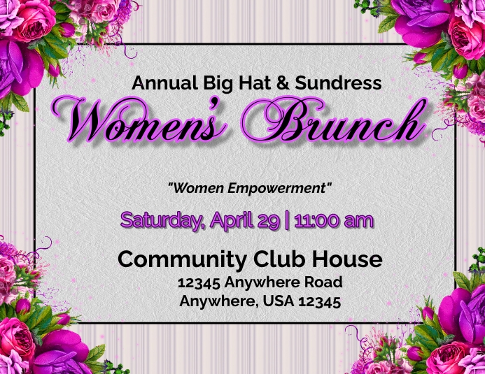 Women's Brunch Template | PosterMyWall