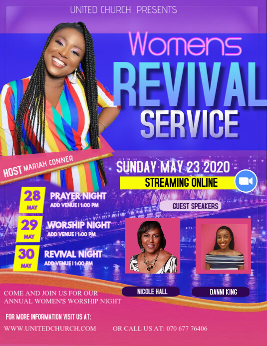 Copy of Women's Church Event Conference Template Edit | PosterMyWall
