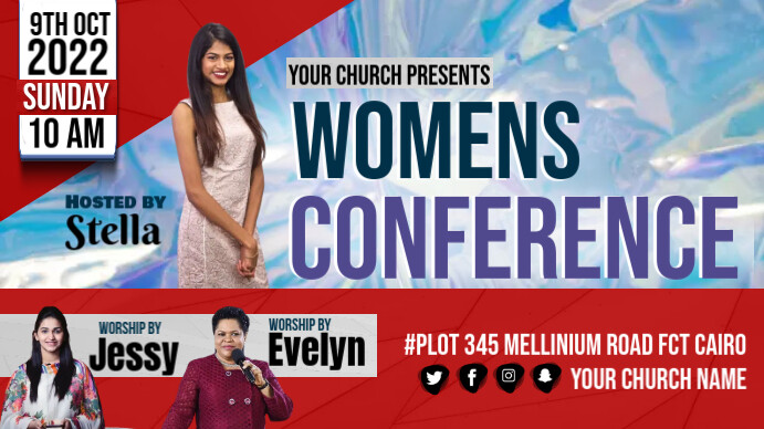 Women's conference,sunday service, church Template | PosterMyWall