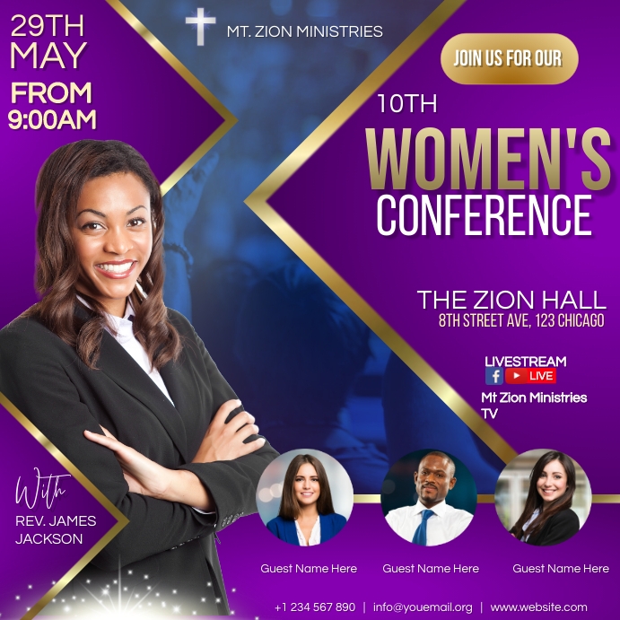 women's conference Template | PosterMyWall
