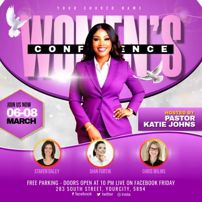 WOMEN'S CONFERENCE Template | PosterMyWall