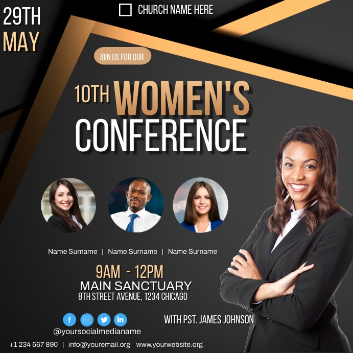 women's conference Template | PosterMyWall