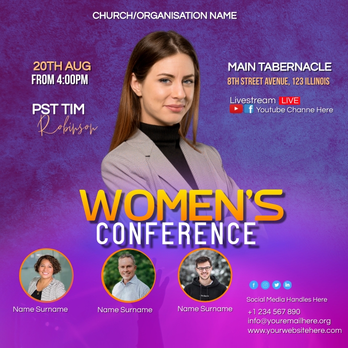 women's conference Template | PosterMyWall