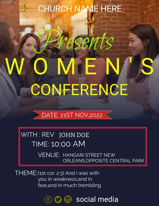 Copy of women's conference | PosterMyWall
