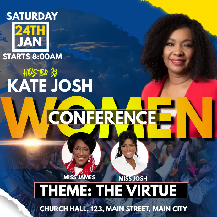women's conference flyer (4) Template | PosterMyWall
