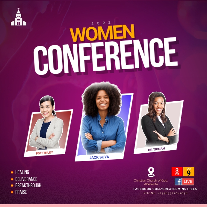 WOMEN'S CONFERENCE FLYER Template | PosterMyWall
