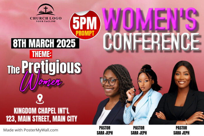 women's conference flyer Template | PosterMyWall