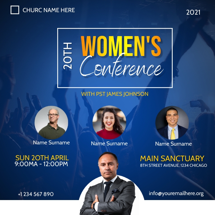 women's conference poster Template | PosterMyWall
