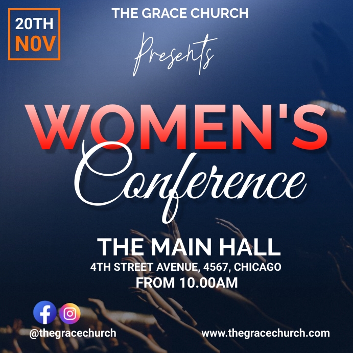WOMEN'S CONFERENCE POSTER Template | PosterMyWall